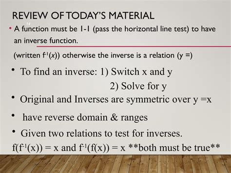 7 One To One And Inverse Functions Gen Math Pptx Science
