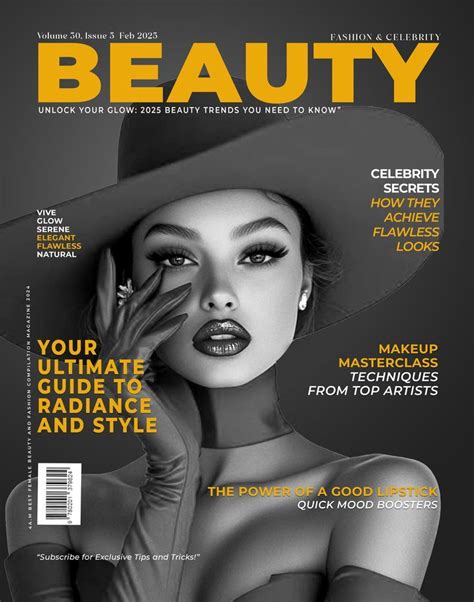 Beauty Magazines Covers Poster For Magazine Cover Maganize Fashion