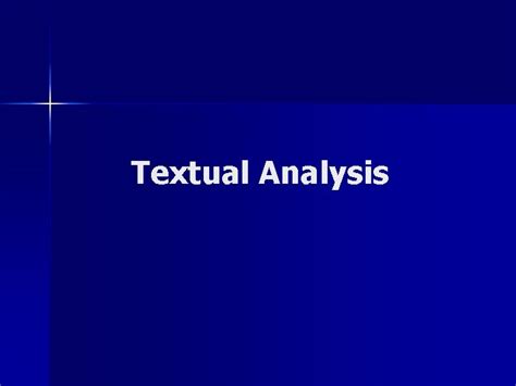 Textual Analysis Contents 1 Introduction To Textual Analysis