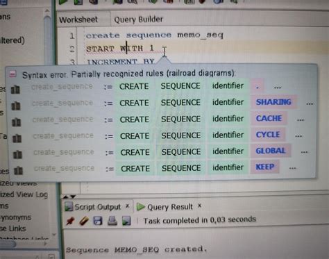 What Is The Problem With My Oracle Database Sequence Stack Overflow