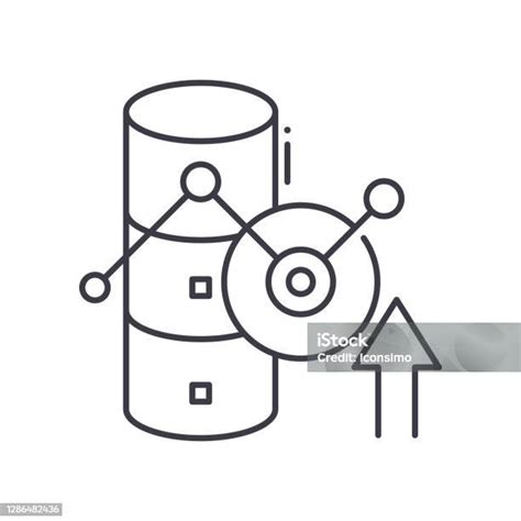 데이터 분석 이미지 아이콘 선형 격리 된 그림 얇은 줄 벡터 웹 디자인 기호 흰색 배경에 편집 가능한 스트로크와 개요 개념 기호