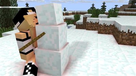 Sex Of Sibi And The Snowman In The World Of Minecraft