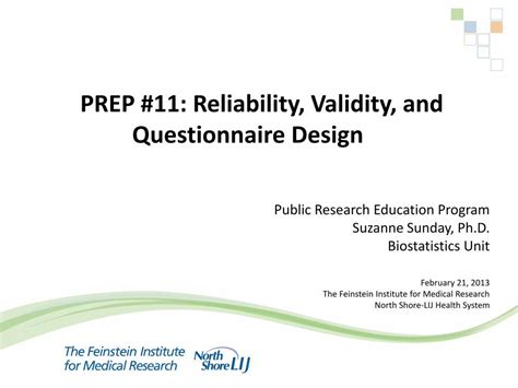 Pdf Prep 11 Reliability Validity And Questionnaire Design