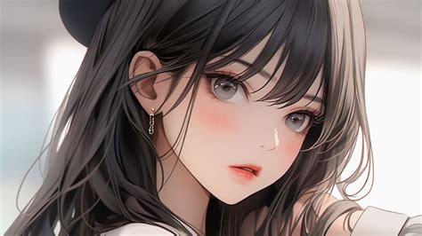 Wallpaper Girl Beret Jewelry Pose Anime Hd Picture Image