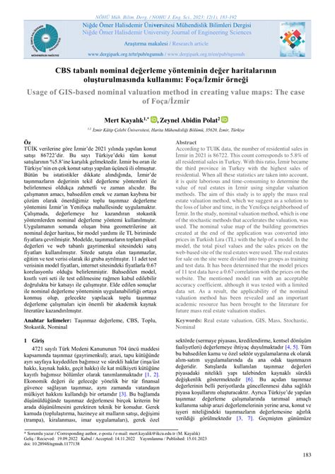 pdf usage of gis based nominal valuation method in creating value