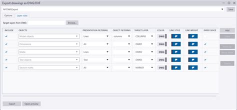 export a drawing in 2d dwg or dxf format tekla user assistance