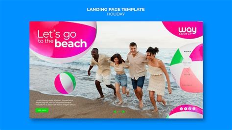 휴일 방문 페이지 템플릿 즐기기 무료 Psd 파일