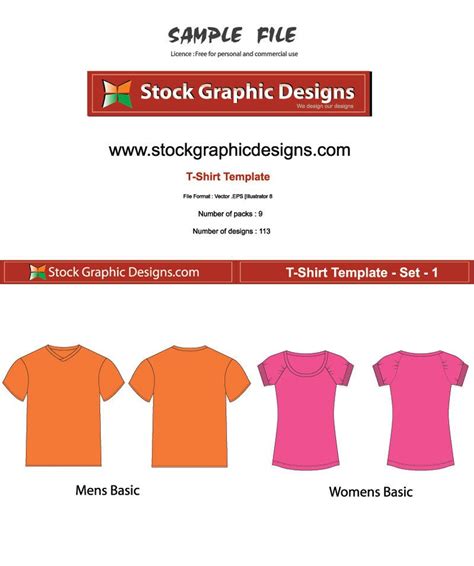 Baixar Vetor De Vetor De Camisetas Masculinas E Femininas