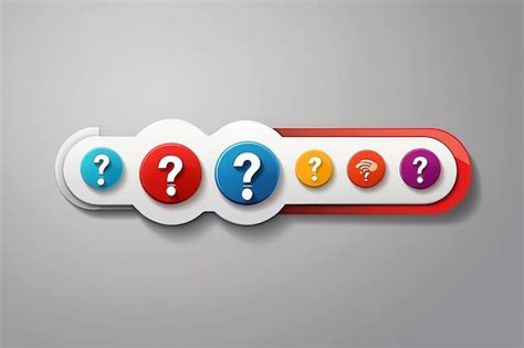 Premium Photo Questions Mark Template With Icons And Start Button