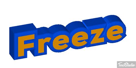 Freeze Word Animated Gif Logo Designs