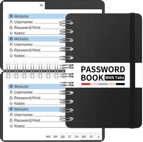 Password Book With Alphabetical Tabs Small Pocket Size