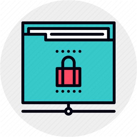 documents encryption files folder network secure secured icon
