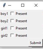 Python Tkinter Xlwt Trying To Edit Checkbuttons That Have Been Created In A Loop Stack