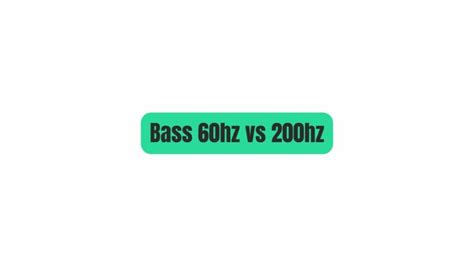 Bass Hz Vs Hz All For Turntables