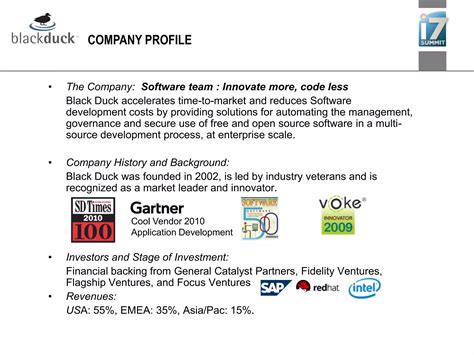Black Duck Softwares Pitch Pdf