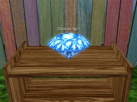 Second Life Marketplace Blue Diamond Tip Jar Simple Personal Tip Jar