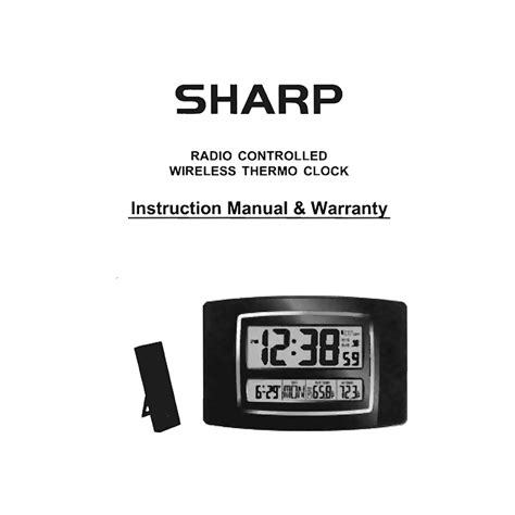 Sharp Spc900 Atomic Alarm Clock Weather Station User Manual