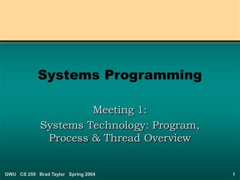 Systems Programming Introduction