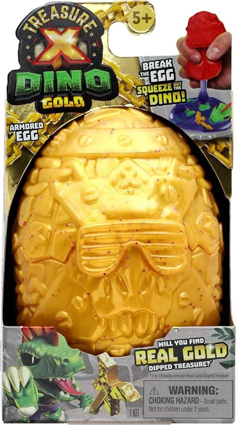 Treasure X Dino Gold Armored Egg Break The Egg Squeeze The Ooze Out Smash The Fossil To Find