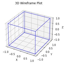Python绘图 D Wireframe三维线框图