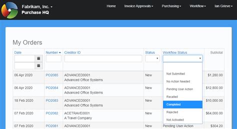 features of purchasehq from isc software view my orders azurecurve