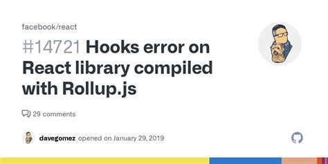 Hooks Error On React Library Compiled With Rollupjs · Issue 14721