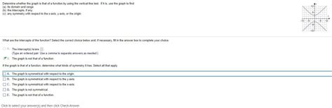 Solved 12 Determine Whether The Graph Is That Of A Function