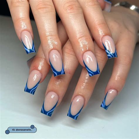 14 Blue French Tip Nails That Look Good At Every Length