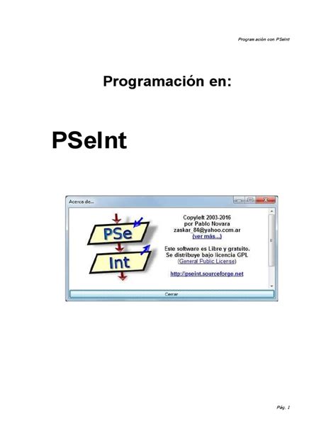 Manual Pseint Completo Pdf Lenguaje De Programación Programación De Computadoras