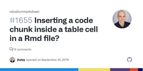inserting a code chunk inside a table cell in a rmd file · issue 1655