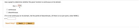 Solved Use A Graph To Determine Whether The Given Function Chegg
