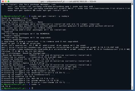Installing Nodejs Raspberry Pi Javascript Geektechstuff