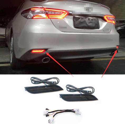 For Toyota Camry 2018 2024 Rear Bumper Reflector Led Brake Light Turn
