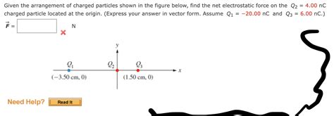[solved] given the arrangement of charged particles shown