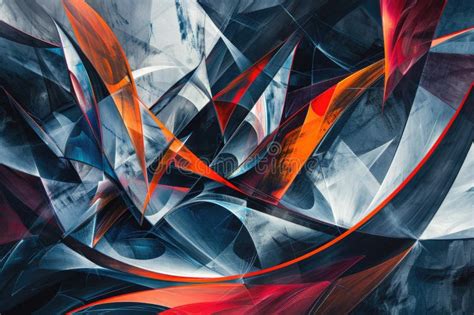 Artistic Visuals With Bold Colors And Abstract Flowing Shapes For A Dynamic Design Aig62 Stock