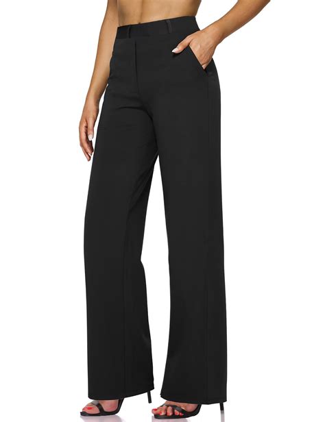 Narcissus Wide Leg Pants Trousers Pants For Women With Belt Loops Work