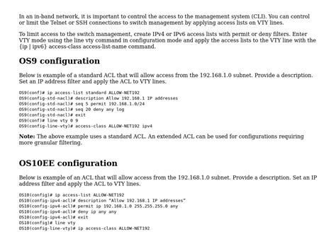 Control Access To Management Functions Management Networks For Dell Emc Networking
