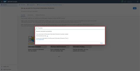 Use Trial To Set Up Account For Document Information Extraction And Get Service Key Sap Tutorials