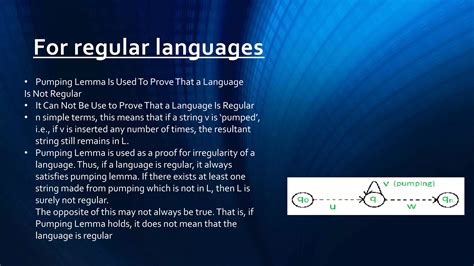 Pumping Lemma Theory Of Automata Pptx Programming Languages Computing