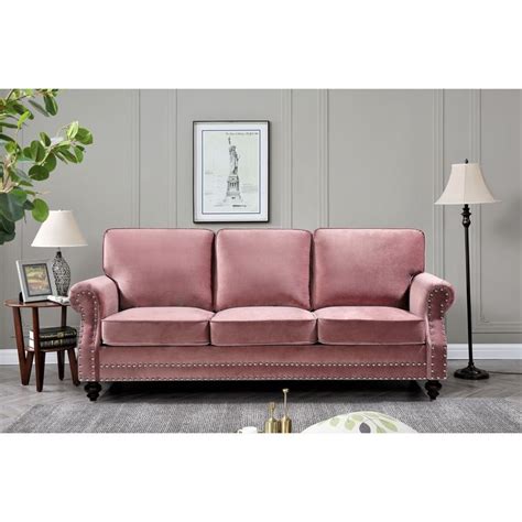 Ramos Nailhead Velvet Sofa Velvet Living Room Living Room Sets