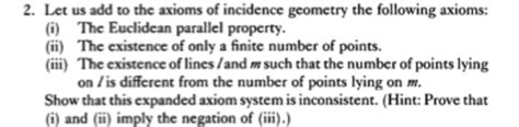 Solved LetU Be A Finite Projective Plane So That Chegg