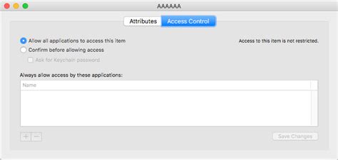Macos How To Allow All Applications To Access Keychain Item Without