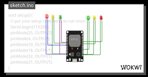 Signal Light Wokwi Esp32 Stm32 Arduino Simulator