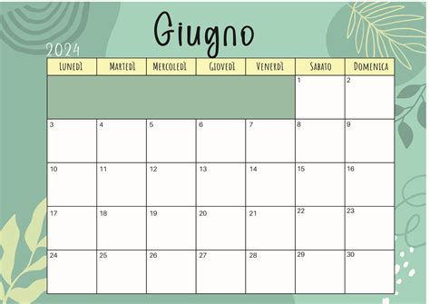 Calendario Stampabile Giugno 2024 Calendario Stampabile 20242025