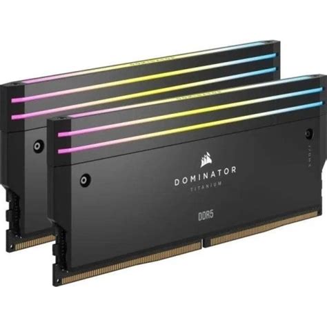 Corsair Dominator Titanium Rgb 48gb 2x24gb Ddr5 Ram 8000mt S Cl38 Memory Kit — Black