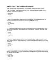 Contextual Clues Exercises ELC W L Docx CONTEXT CLUES PRACTICE EXERCISES EXERCISE I