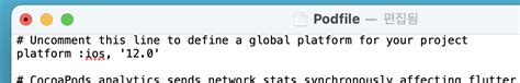 Flutter Error `podfile Found In The Project Directory