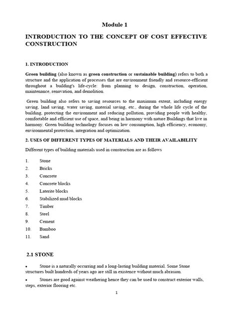 module 1 notes pdf rock geology green building