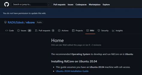 Install Guide Wiki S Link Issue Issue RADIUSdesk Rdcore GitHub