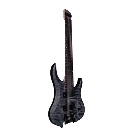Legator G8fss Ghost 8 Super Shred Multi Scale 8 String Headless Guitar Satin Flame Maple Black